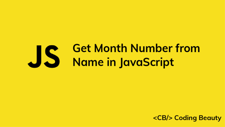How to Get a Month Number from a Month Name in JavaScript